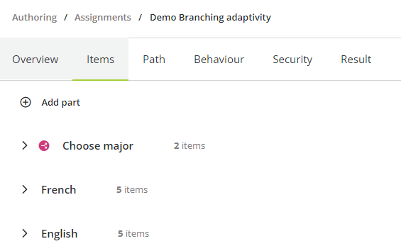 Using branching adaptivity in an assignment – Televic Education