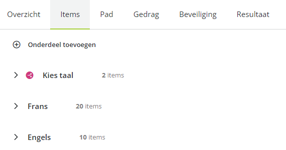 Adaptiviteit met vertakkende items gebruiken – Televic Education