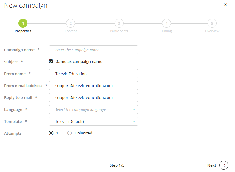 Edumail campaigns – Televic Education