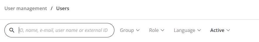 Searching for a user – Televic Education