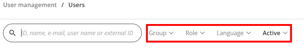 Searching for a user – Televic Education