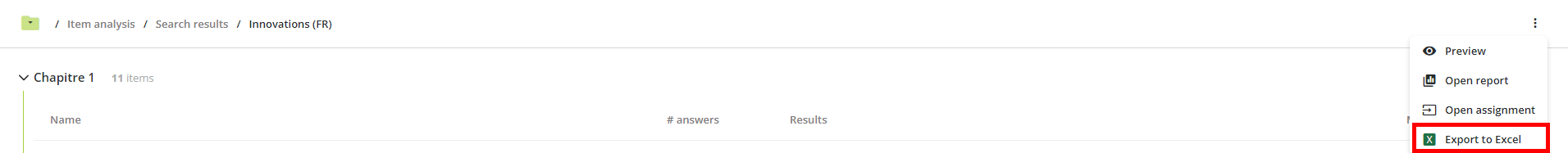 Item analysis – Televic Education