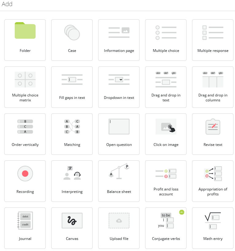 2. Creating items – Televic Education
