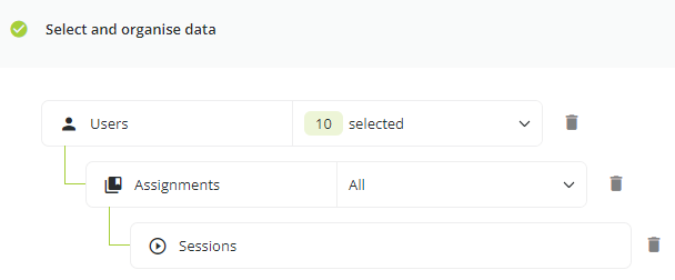 How do I generate and export a report for a group of users? – Televic Education