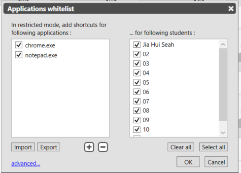 Mini manual - Creating an application whitelist – Televic Education