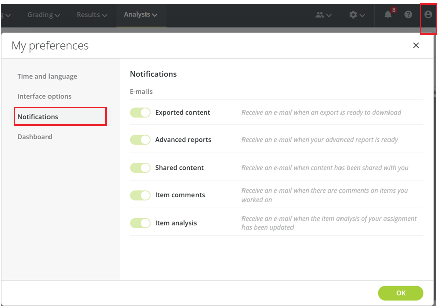 Why do I get notification e-mails from assessmentQ and how can I disable them? – Televic Education