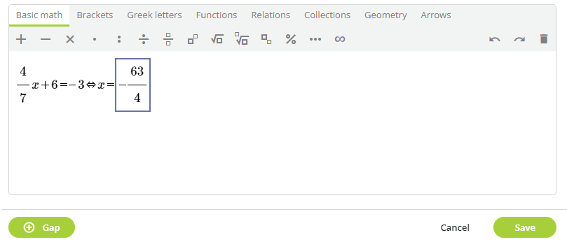 Math entry – Televic Education