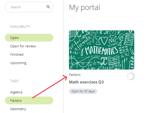 Search and filtering the portal – Televic Education